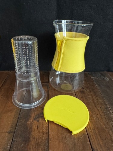 Pampered Chef Tea Infusion Glass Pitcher #1687 w/ Infuser Neoprene ...