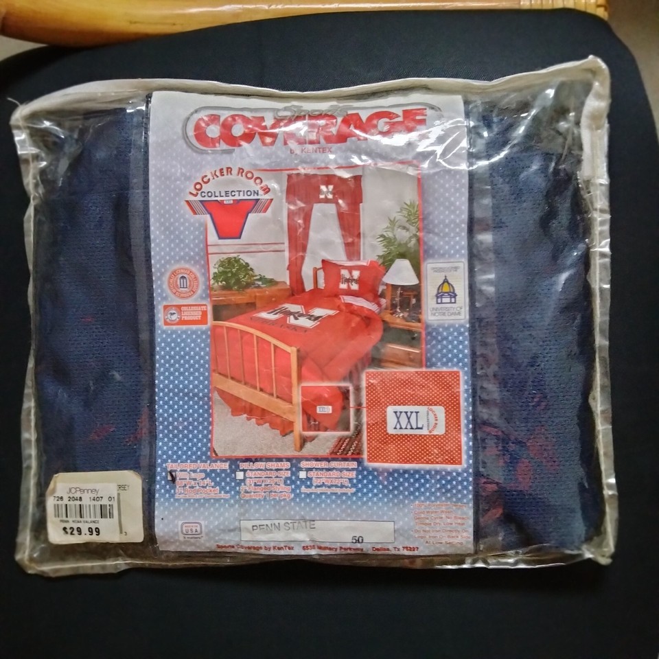 PENN STATE Sports Coverage Locker Room Collection Tailored Valance NEW ...