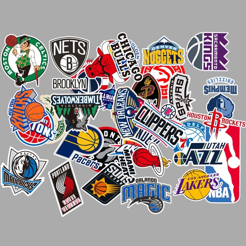 $6.99 for Complete 31 NBA Basketball Team Logo Decal Stickers for ...