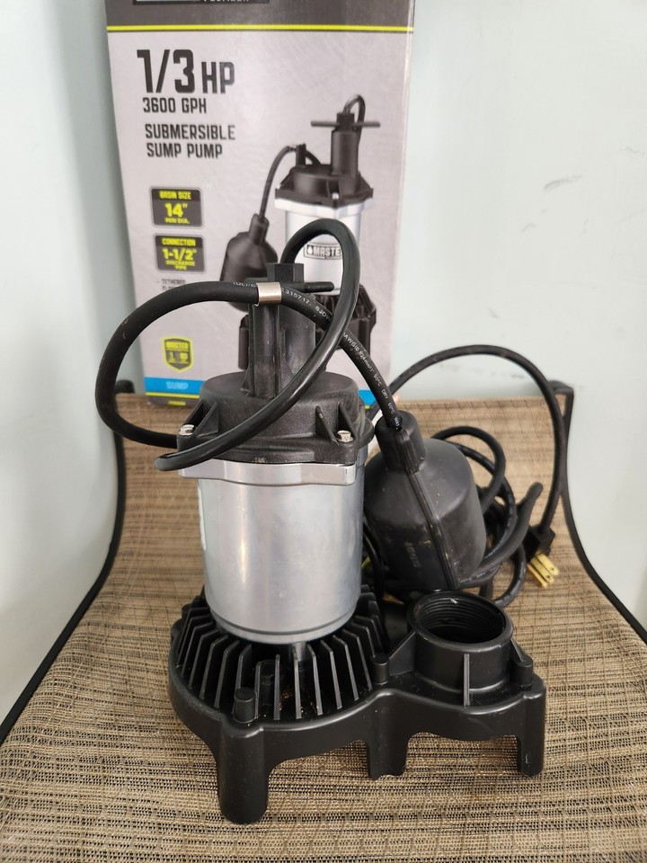 Master Plumber 1/3 HP 3600 GPH Submersible Sump Pump Open Box | eBay