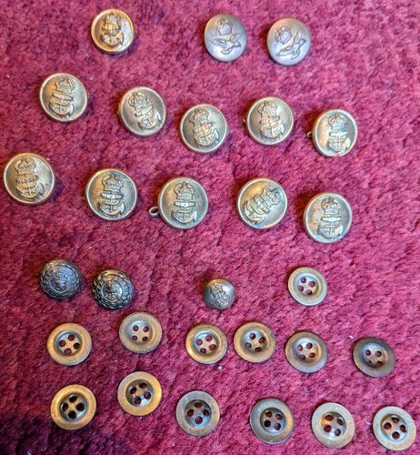 Job lot of Various Military Brass Buttons | eBay UK