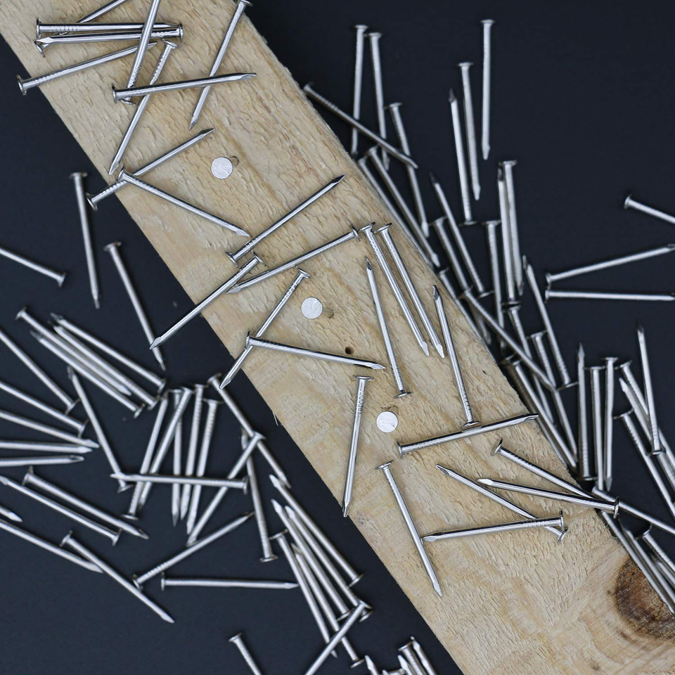 500pcs Hardware Nails, 1 Inch Nickel Plated Hanging Nails, Wall Nails ...