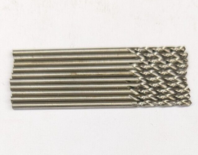 10 Jobber Length Drills Short Flute Wire Gauge Size #51 HSS Bright 118 ...
