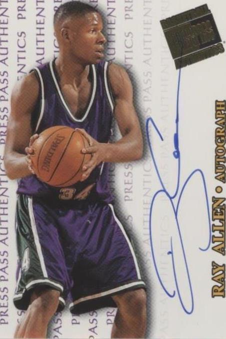 1998 Press Pass Authentics - Autographs Ray Allen (AU) for sale online ...