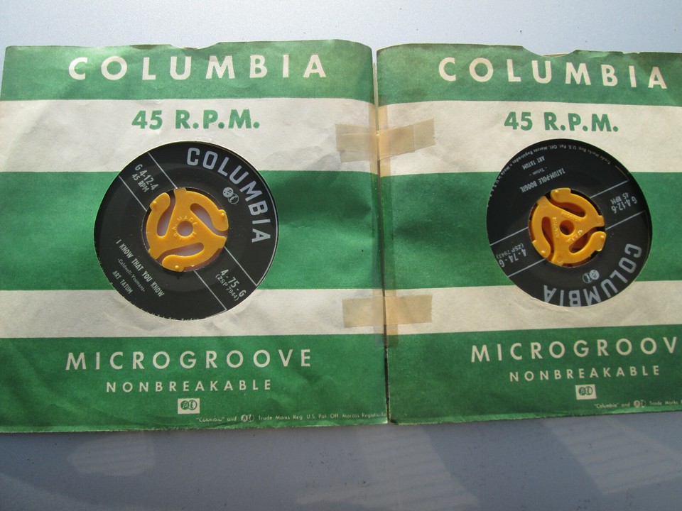 GENE NORMAN ART TATUM Jazz 45 rpm COLUMBIA BOX EP Record Label Vinyl ...