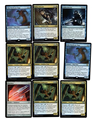 Ninja-60 Card Magic the Gathering Deck-rares-Blue/Black-Fallen Shinobi ...