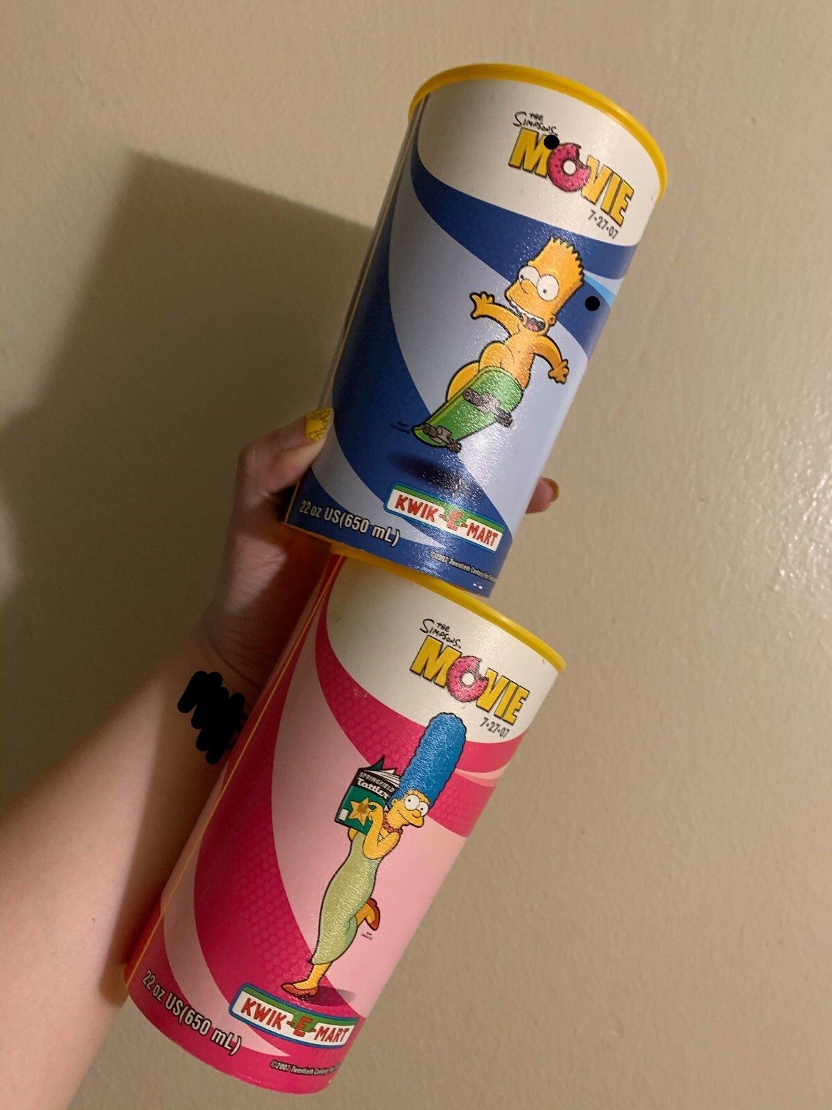The Simpsons Movie Kwik-E-Mart 2 Squishee Cups & 2 Magnet Straws 7 ...