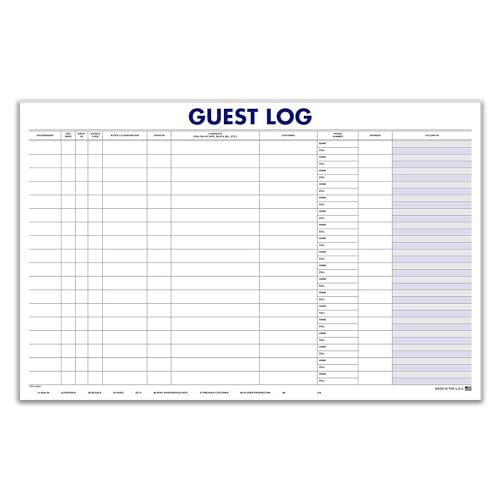 Car Dealer Guest Log Book for Tracking Customers - 17" × 11" (100 ...
