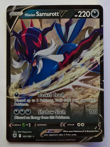 Hisuian Samurott V - 101/189 Astral Radiance Ultra Rare Pokemon - Odd ...