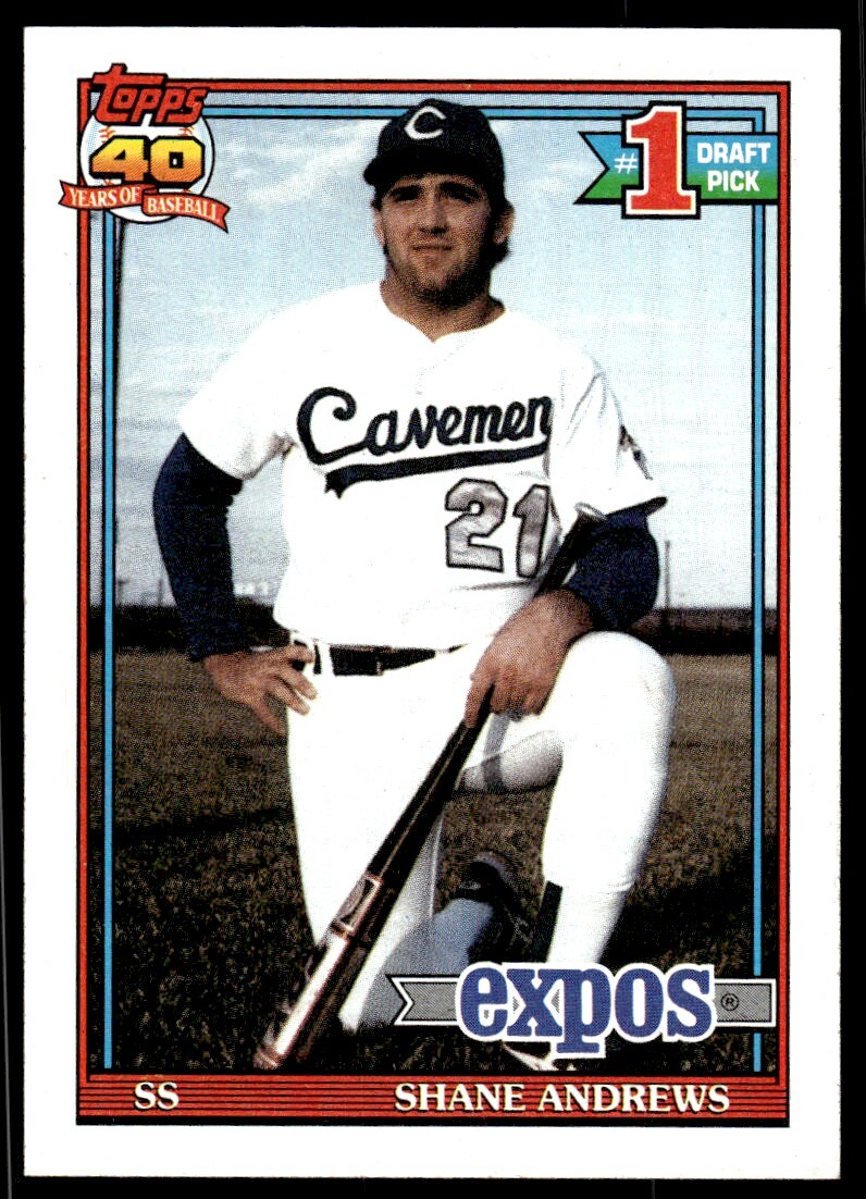 1991 Topps Baseball Card Shane Andrews Rookie Montreal Expos #74 | eBay