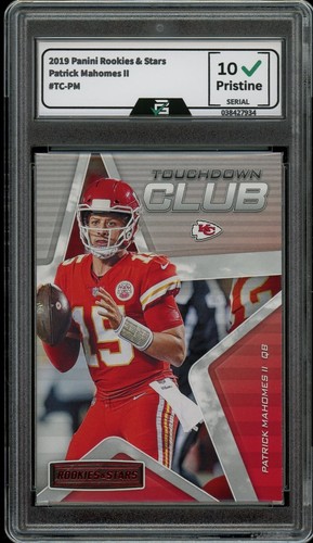 2019 Panini Rookies and Stars #TC-PM Patrick Mahomes II GRADED 10 Gem ...