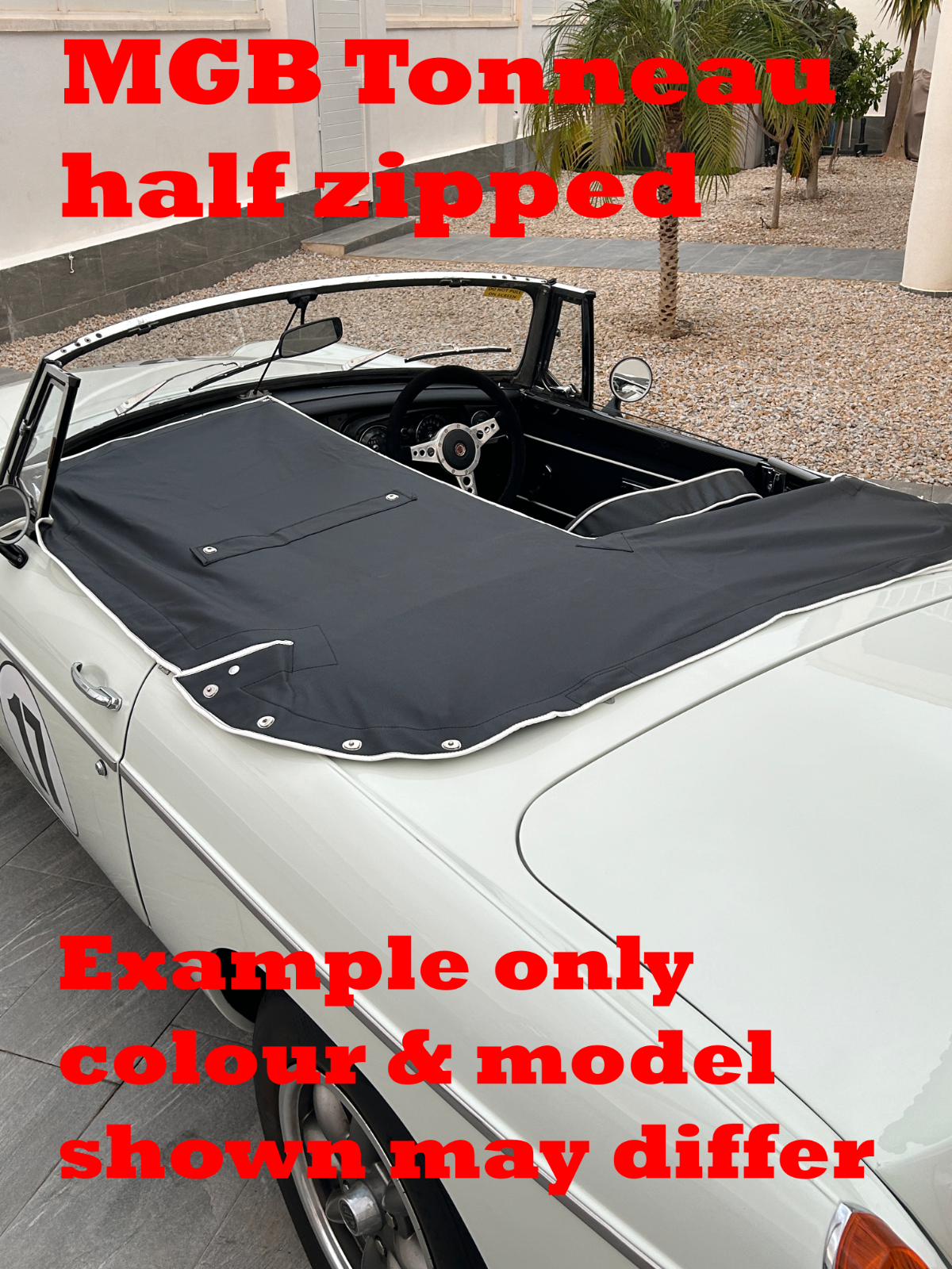 MGB, MGC Roadster 3 in 1 Full / Half Tonneau/hood cover with Headrest ...