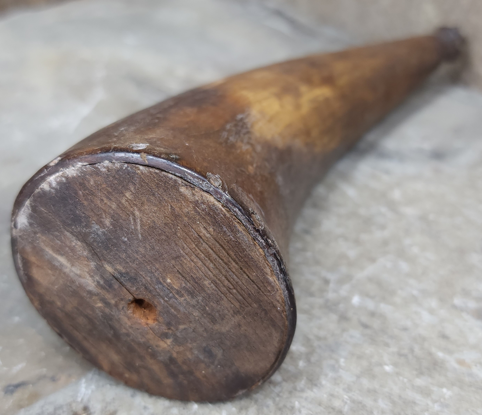 Antique Real Cow Horn Handmade Black Powder Muzzle Loader Powder Horn ...