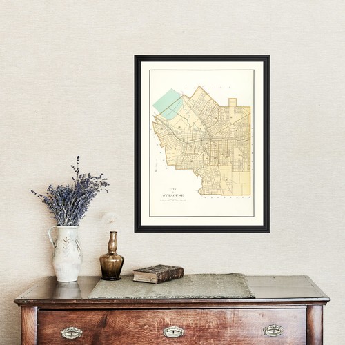 Old Map of Syracuse, NY 1895 - Vintage Syracuse New York Art | eBay