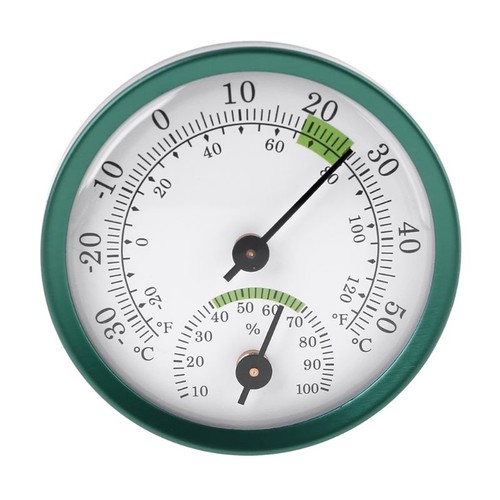 Wall Thermometer Hygrometer with Aluminum Alloy Enclosure Hanging ...