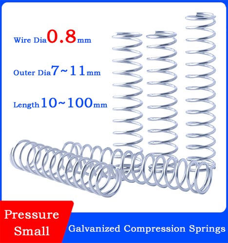 Compression Spring 0.8mm Wire Dia & 7mm-11mm Dia & 10mm-100mm Len ...