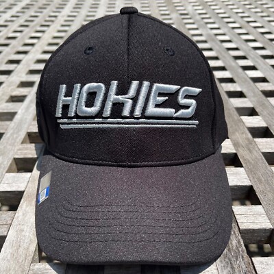 Virginia Tech Hokies Embroidered Script Black Adjustable Strapback Dad ...