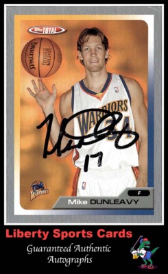 2005-06 Topps Total Mike Dunleavy #215 Authentic Autographed Card ...
