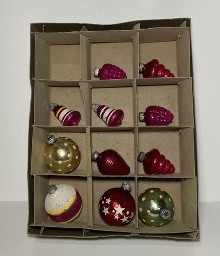 Vintage Shiny Brite Glass Christmas Ornaments Set Of 11 Mixed Lot | eBay