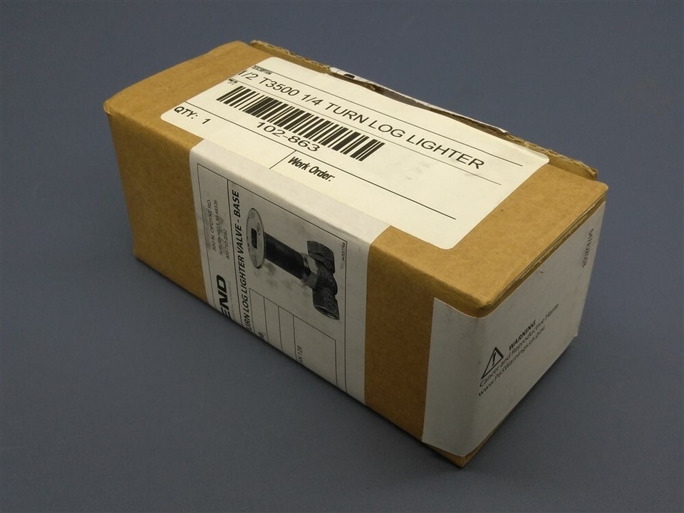 Legend 1/2" T3500 1/4-Turn Gas Valve & Key Combo Gas Log Lighter Fire ...