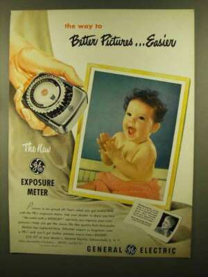 1950 General Electric PR-1 Exposure Meter Ad - Easier | eBay