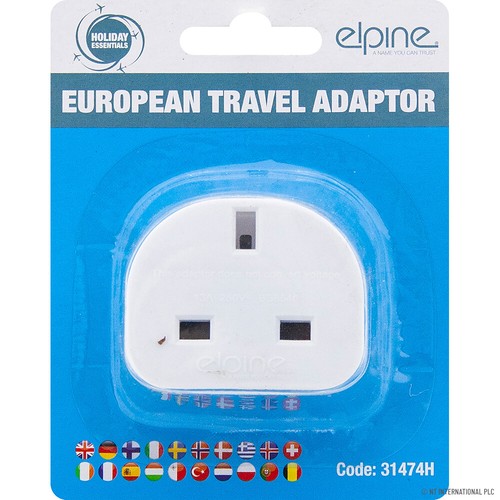 3 x UK To Greece EU Euro Europe Travel Adaptor Plug 2 Pin Adapter CE ...