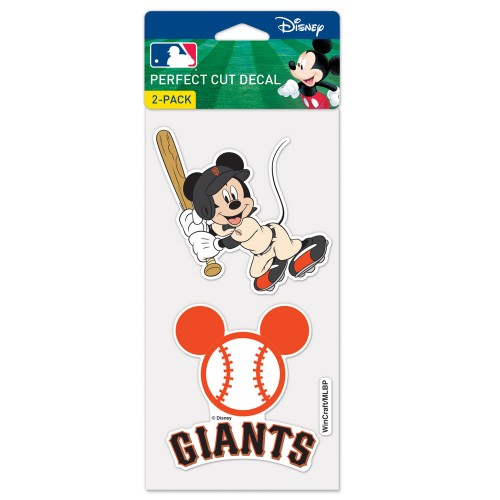 SAN FRANCISCO GIANTS MICKEY MOUSE 2 PIECE PERFECT CUT DECAL SHEET 4"X8 ...
