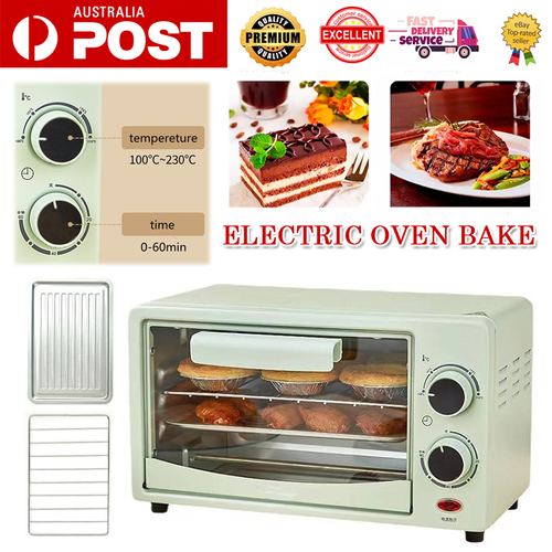 12L 600W Electric Convection Oven Bake Benchtop Rotisserie Grill Mini ...