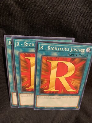 Yugioh! x3 R - RIGHTEOUS JUSTICE LDS3 Common 1st Ed 3x Yu-gi-oh! Tcg ...