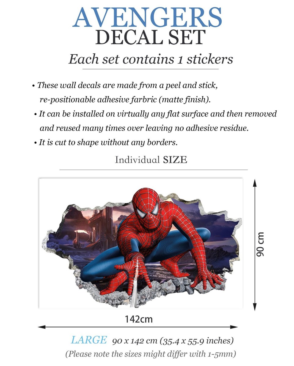 Giant Spiderman Wall Decal High Def Pictures