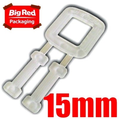1000 x 15mm Plastic Buckles for Poly Strapping Strap | eBay