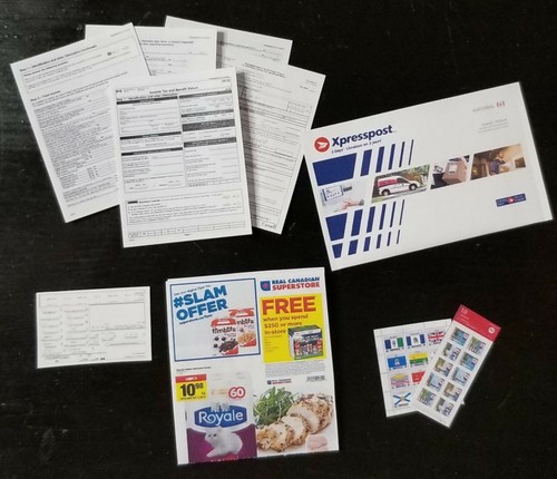1/6 SCALE Mini Canadian/UK/NZ/Austr. Office- 2 Envelopes + 1 Post + 9 ...