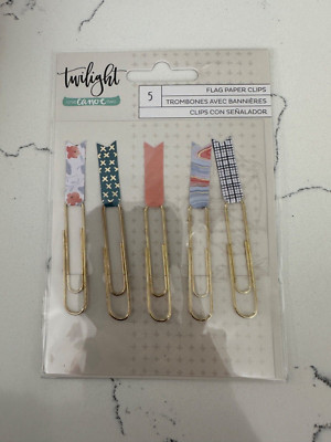 American Crafts One Canoe Two Twilight Flag Paper Clips 5PC ...
