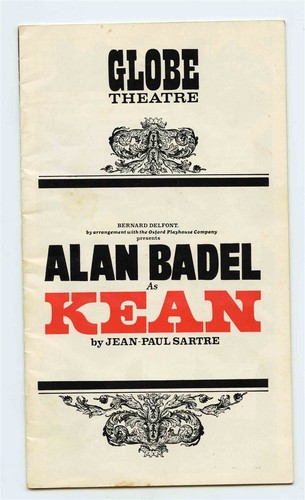 Kean Program Globe Theatre London Alan Badel 1970's | eBay