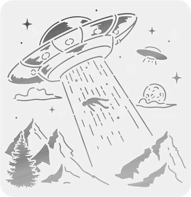 8"x8" Clear Plastic Stencil - Alien Abduction (SR209)***** | eBay