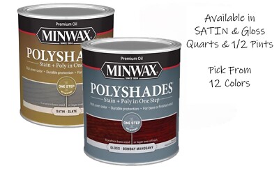 Minwax Polyshades Semi-Transparent SATIN & GLOSS Oil-Based Stain ...