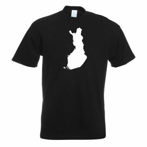 T-Shirt Imprimé Design Fun Avec Contour De La Finlande | eBay
