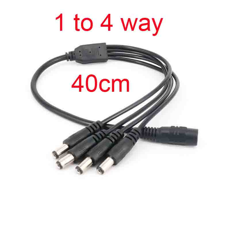 12V DC 1 Female to 2/4/8 Way Male Power Plug Splitter Cable For CCTV ...