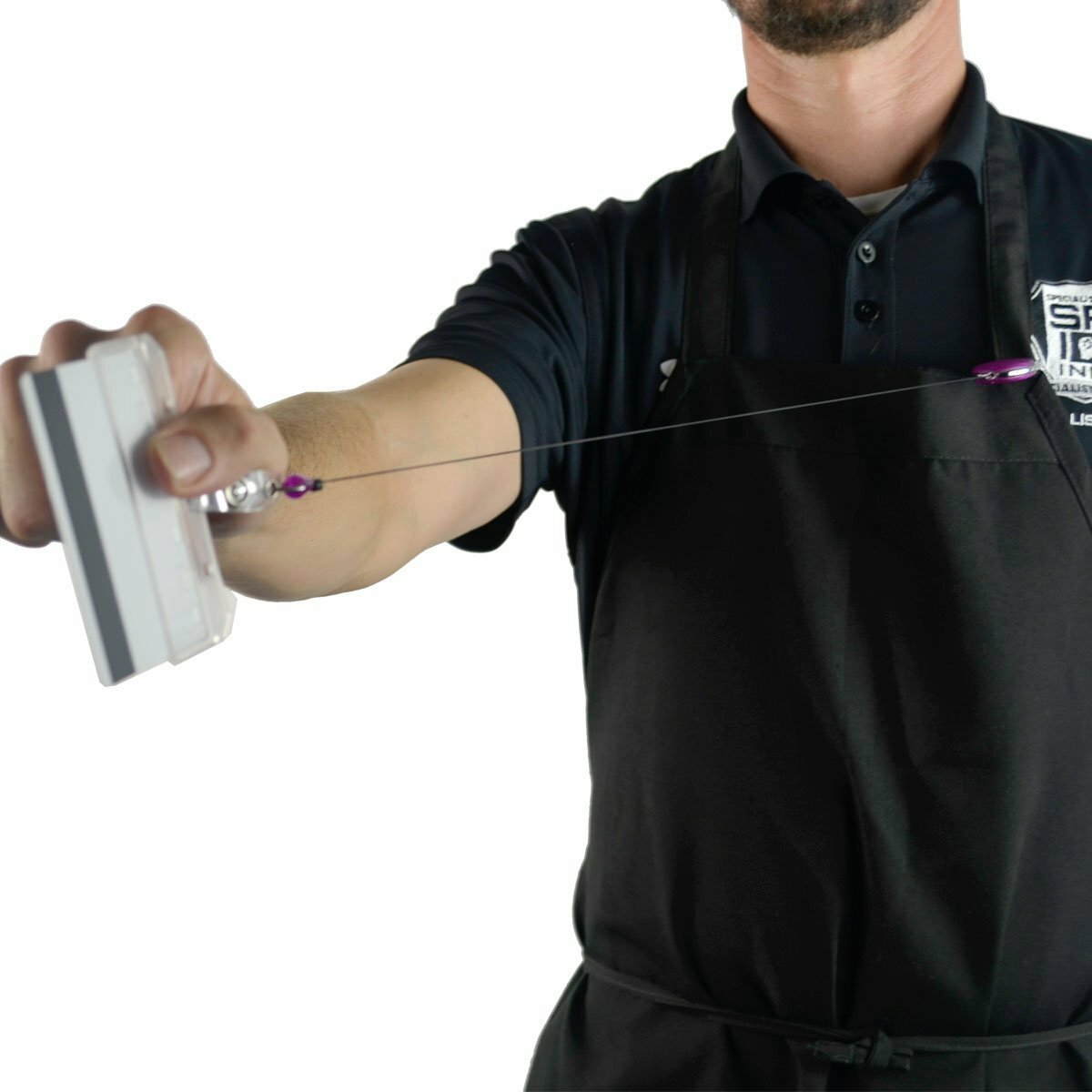 2 Pack - Swipe Badge Holders (Half Card) with Retractable Reel by ...