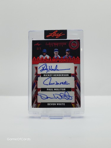 2024 Leaf Ultimate Sports RICKEY HENDERSON, PAUL MOLITOR, DEVON WHITE ...