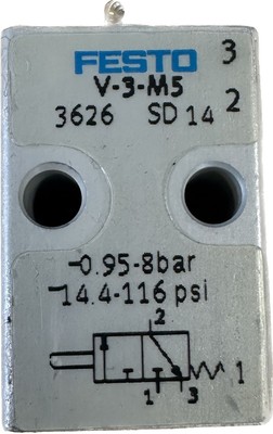Valve Sportwatch By Rod 3/2 Way 80L/Min Festo V-3-M5 3626 | eBay