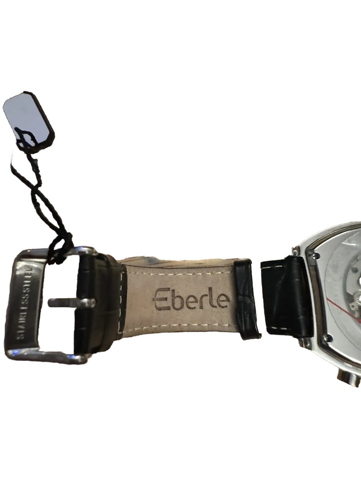 Eberle Automatic Luxury Watch E916-579 3ATM WR Genuine Leather Band-New ...