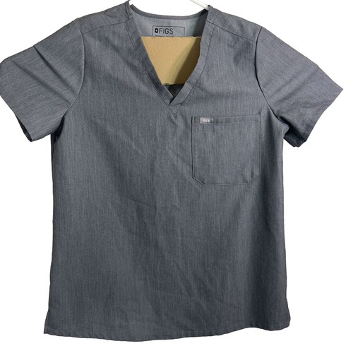 Figs Scrubs Womens Medium Gray Short Sleeve | eBay