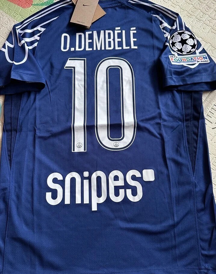 New 2025 Paris Saint Germain Jersey Third Kit #10 Ousmane Dembele Size ...