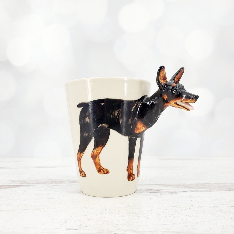 Blue Witch "Miniature Pinscher" 3D Ceramic Tea Coffee Mug Cup | eBay