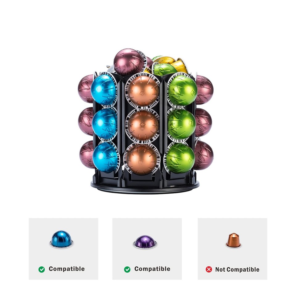 Nespresso capsule holder 360 Degree Revolving, Compatible with ...