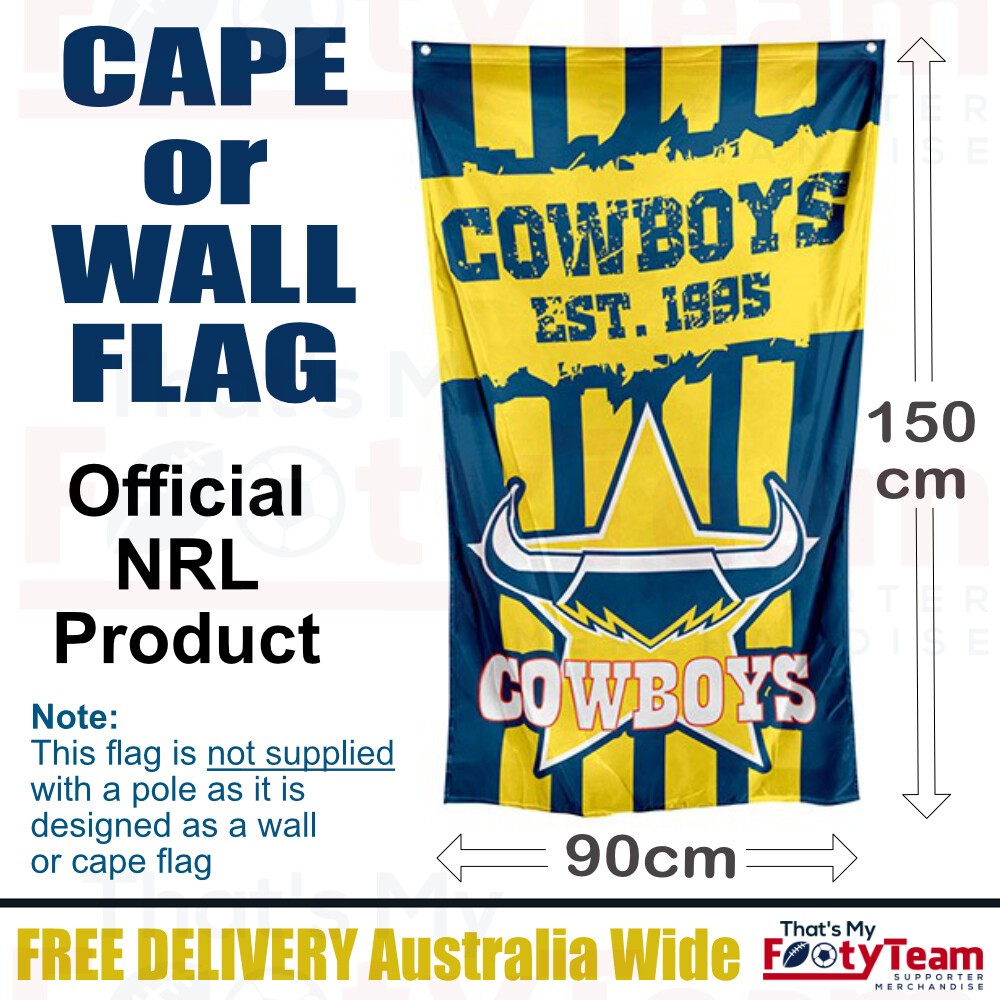 FLAGS - NRL North QLD Cowboys - Game Day, Cape Wall, Car, Kids, Flag ...