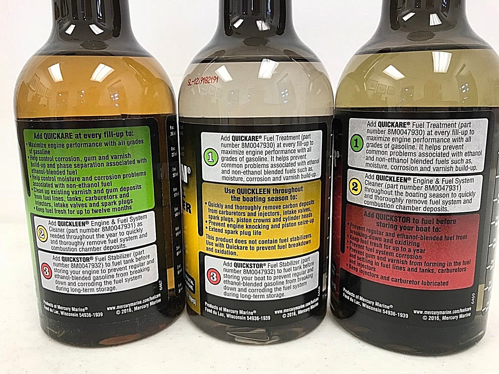 Mercury Quickare/ Quickleen/ Quickstor Fuel treatment/cleaner ...