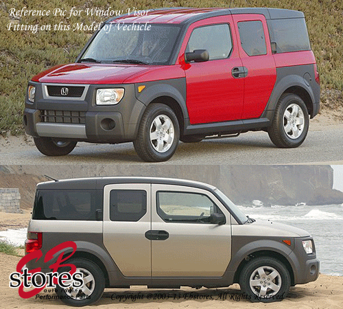 Vent Shade Window Visors 4 DR For Honda Element 03-11 2003-2009 2010 ...