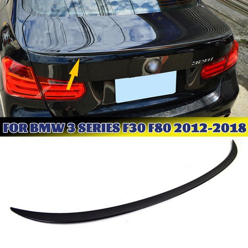REAR BOOT SPOILER LIP GLOSS BLACK FOR BMW 3 SERIES F30 F80 M3 STYLE 100 ...